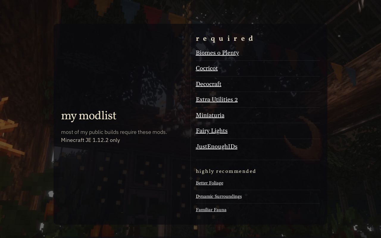 kality's modlist